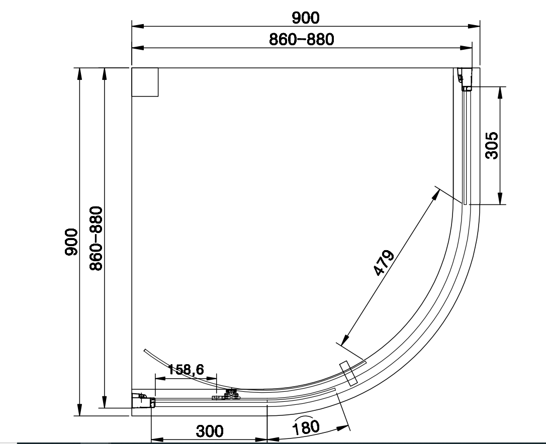 Vantage 2000 900 Quadrant Shower Enclosure Eastbrook Bathrooms And